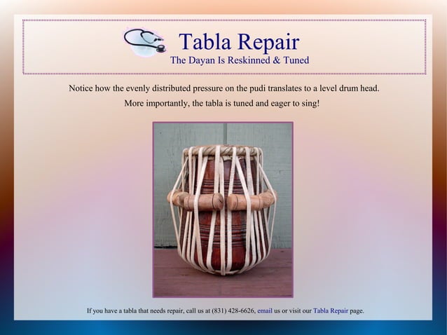 Tabla Repair: A Case Study | PPT