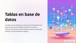 Estadistica: Base de datos; tablas .pptx