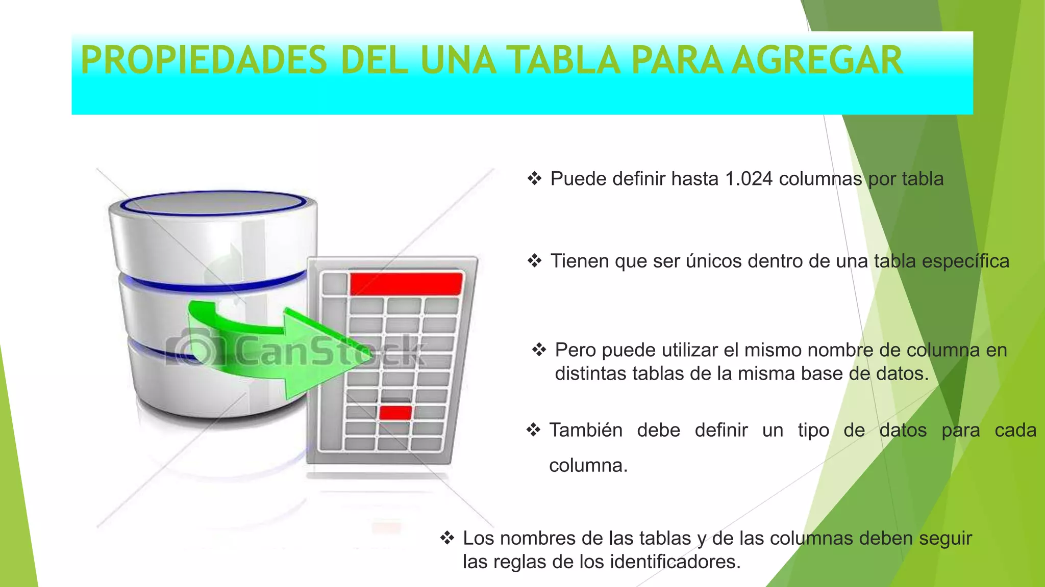 Tablas y-tipos-de-datos | PPTX
