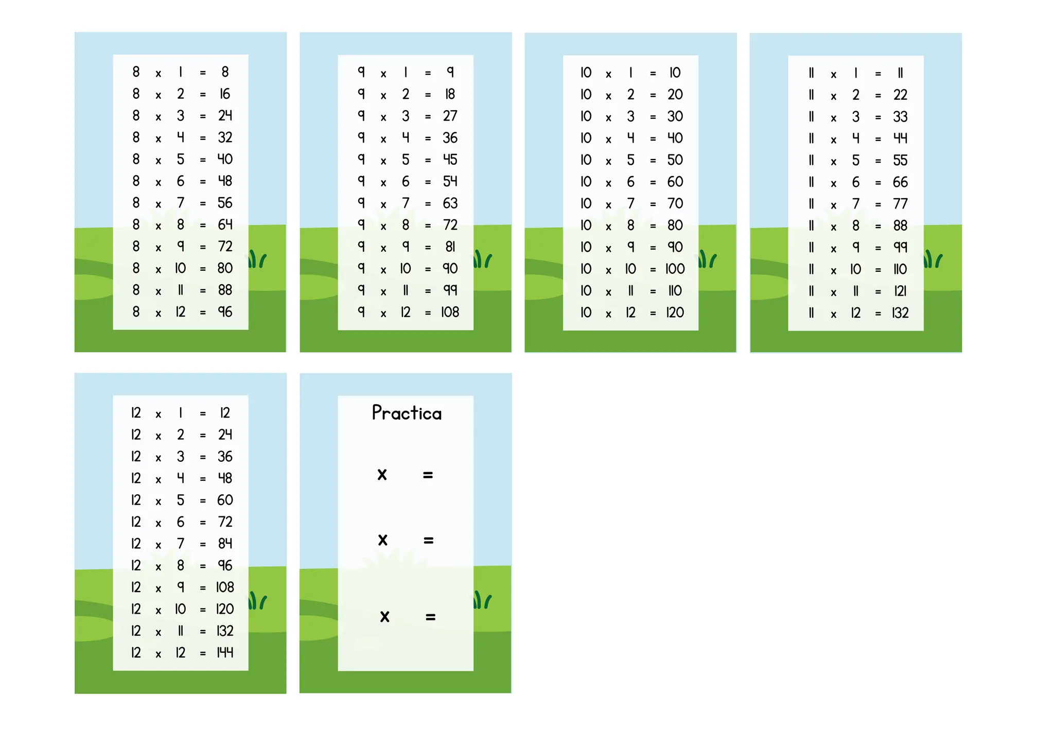 Tablas 3 .pdf para aprender las tablas mmmm | PDF