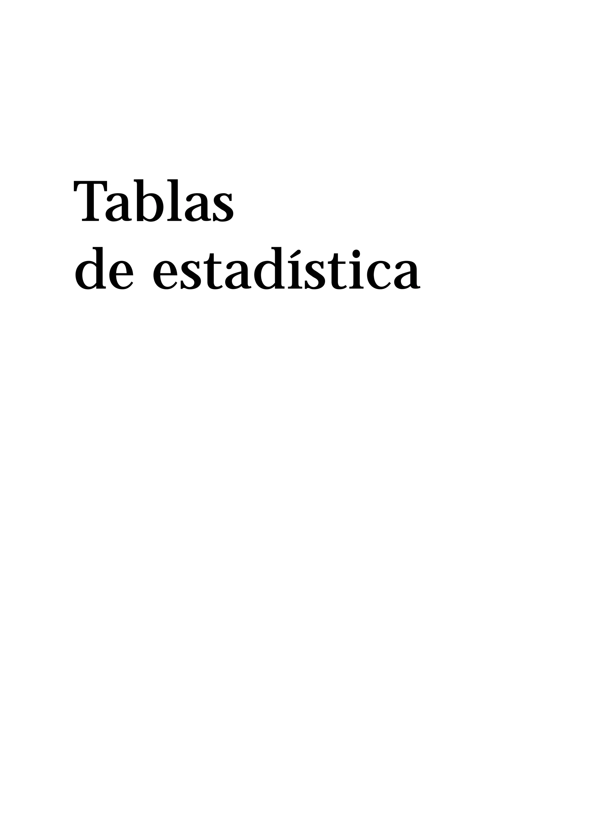 Tablas de estadistica | PDF