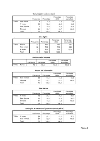 Tablas de frecuencias | PDF | Technology & Computing