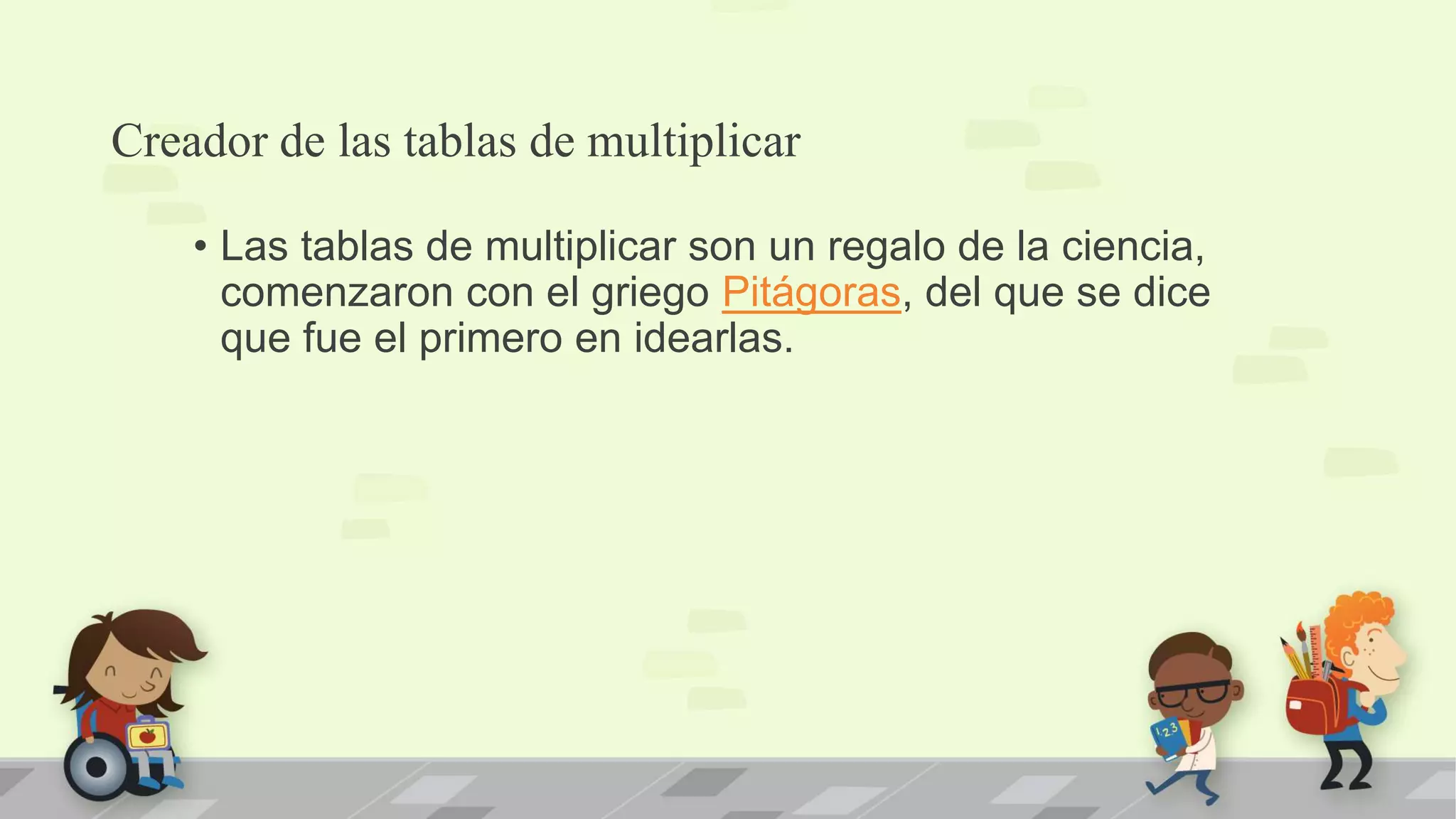 Tablas de multiplicar | PPTX