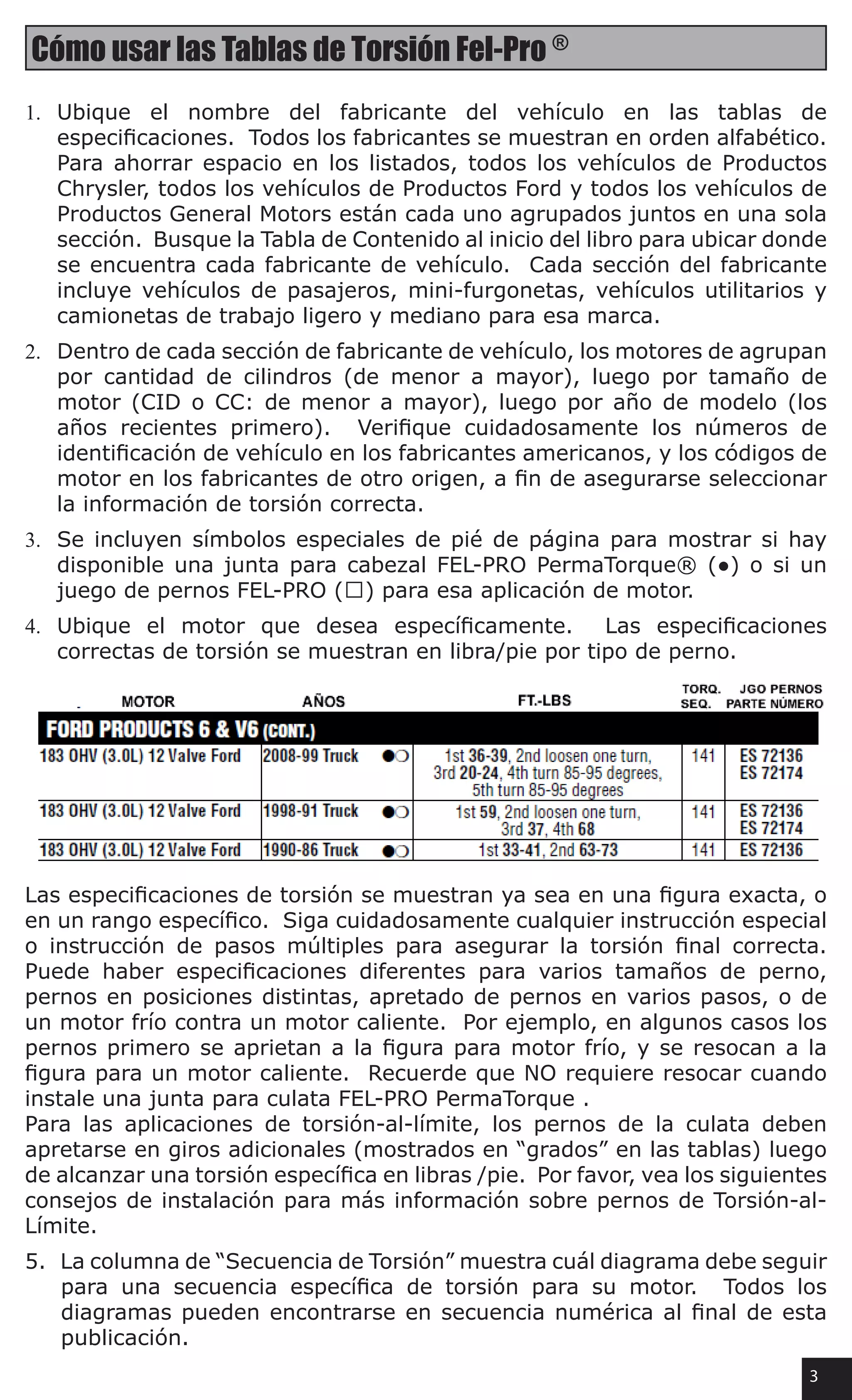 Tablas de torque | PDF