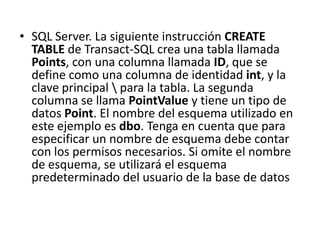 Tablas en sql | PPTX