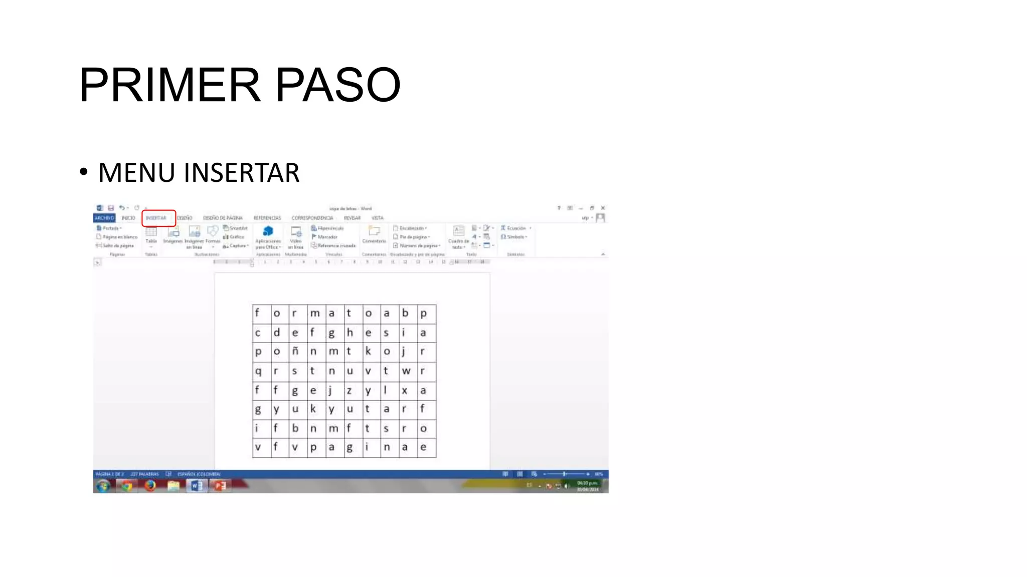 Tablas en word | PPTX