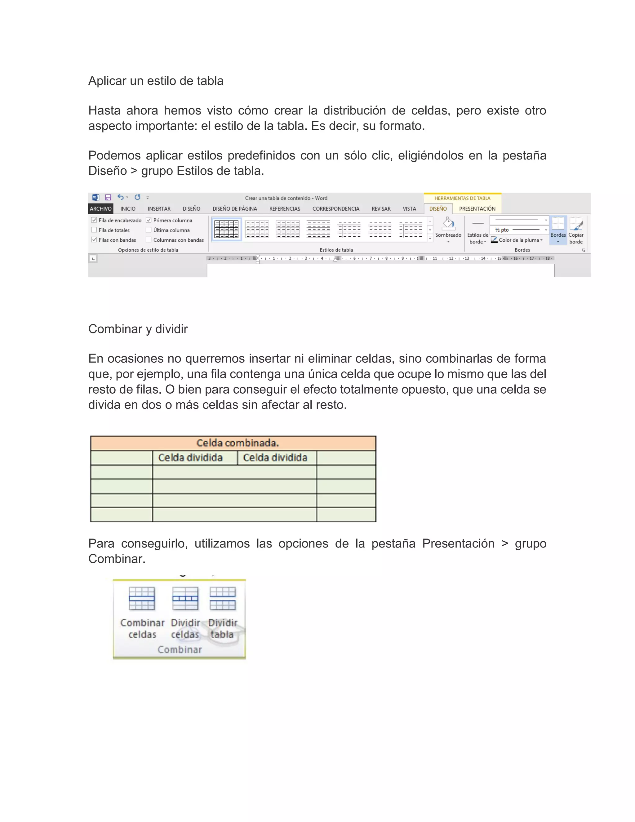 Tablas en word | PDF