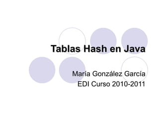 Tablas hash en java | PPT