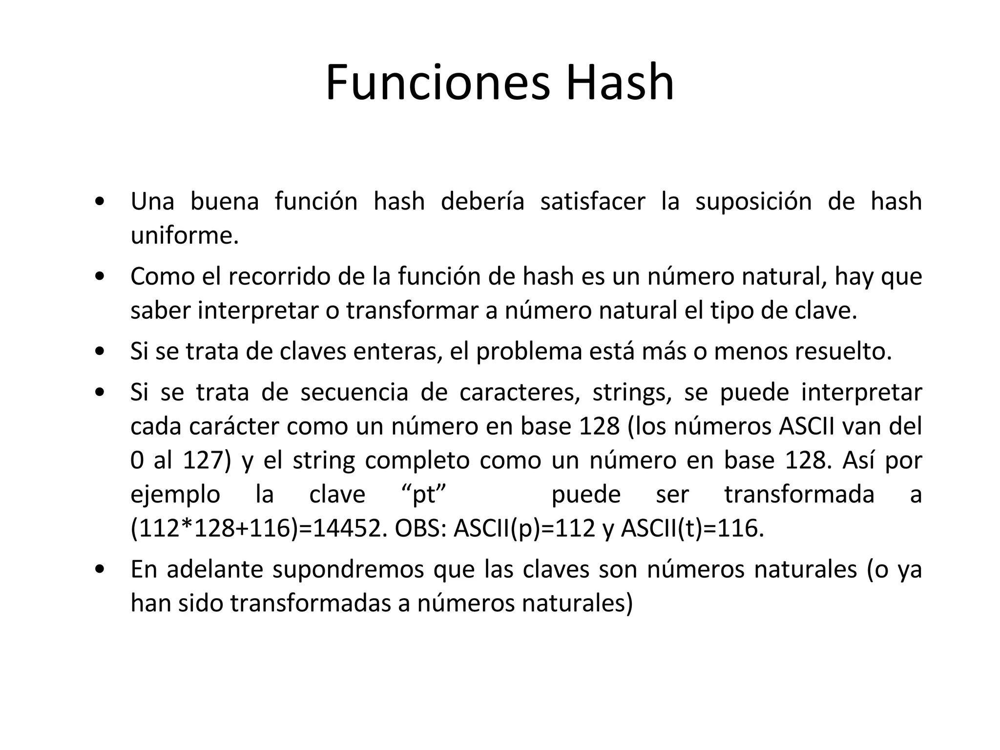 Tablas Hash | PPT