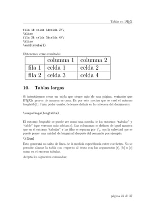 Tablas latex | PDF