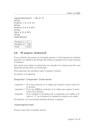 Tablas latex | PDF