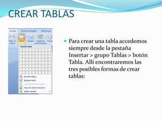 Tablas microsoft excel | PPTX