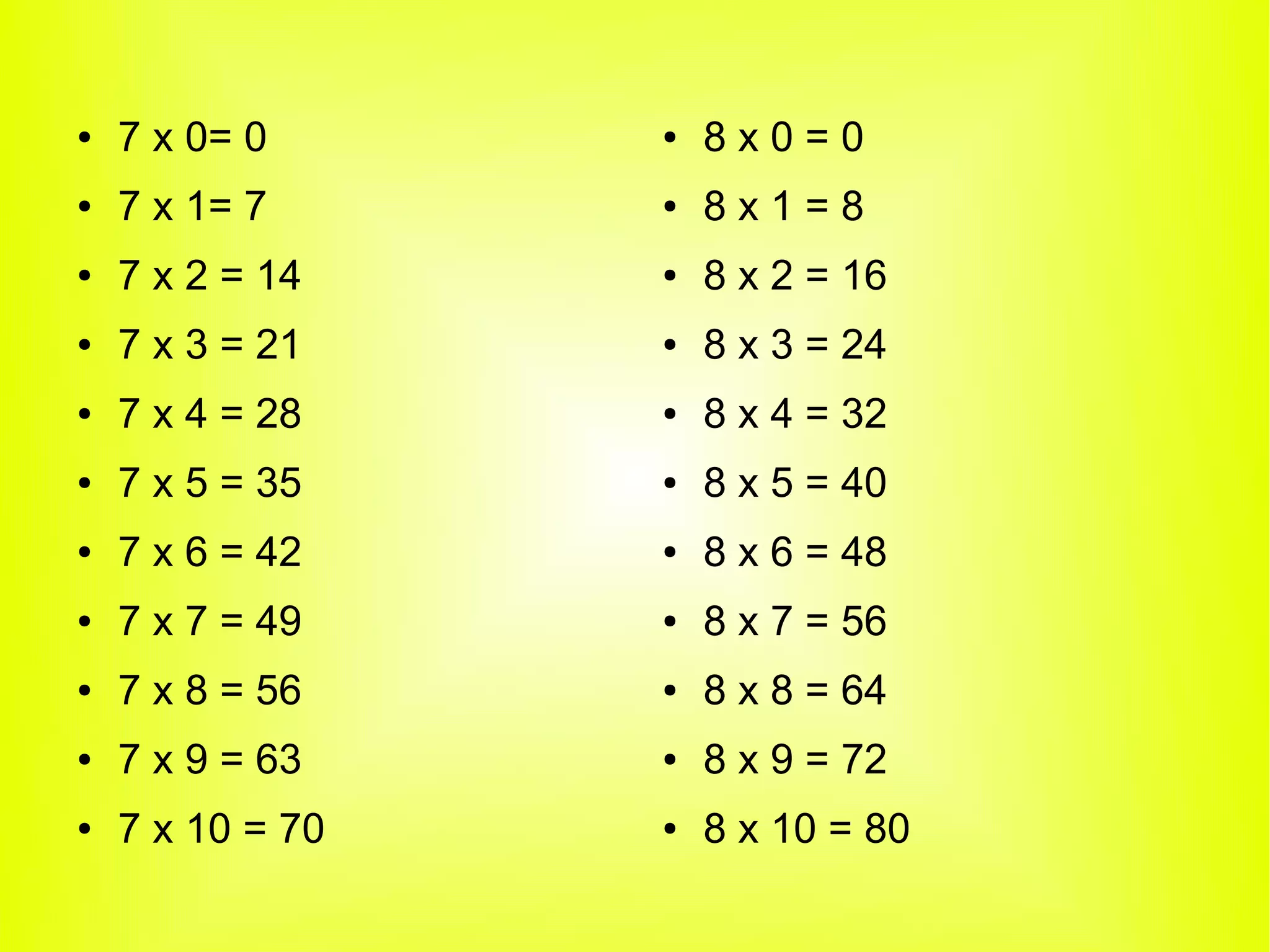 Tablas multiplicar | PDF