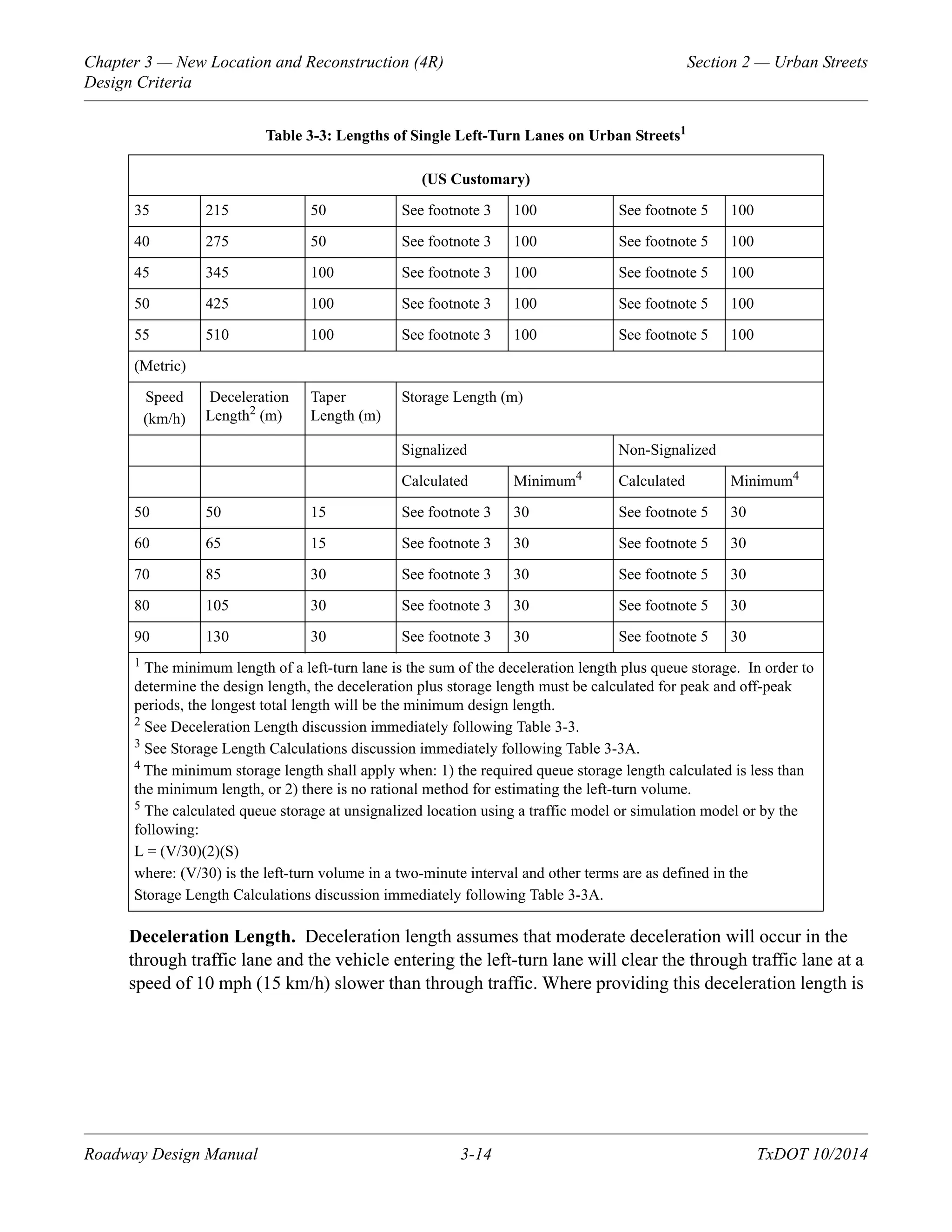 Tablas roadway design manual | PDF