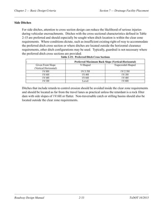 Tablas roadway design manual | PDF