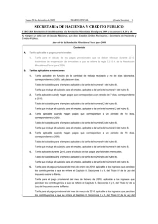Tablas Y Tarifas 2010 | PDF