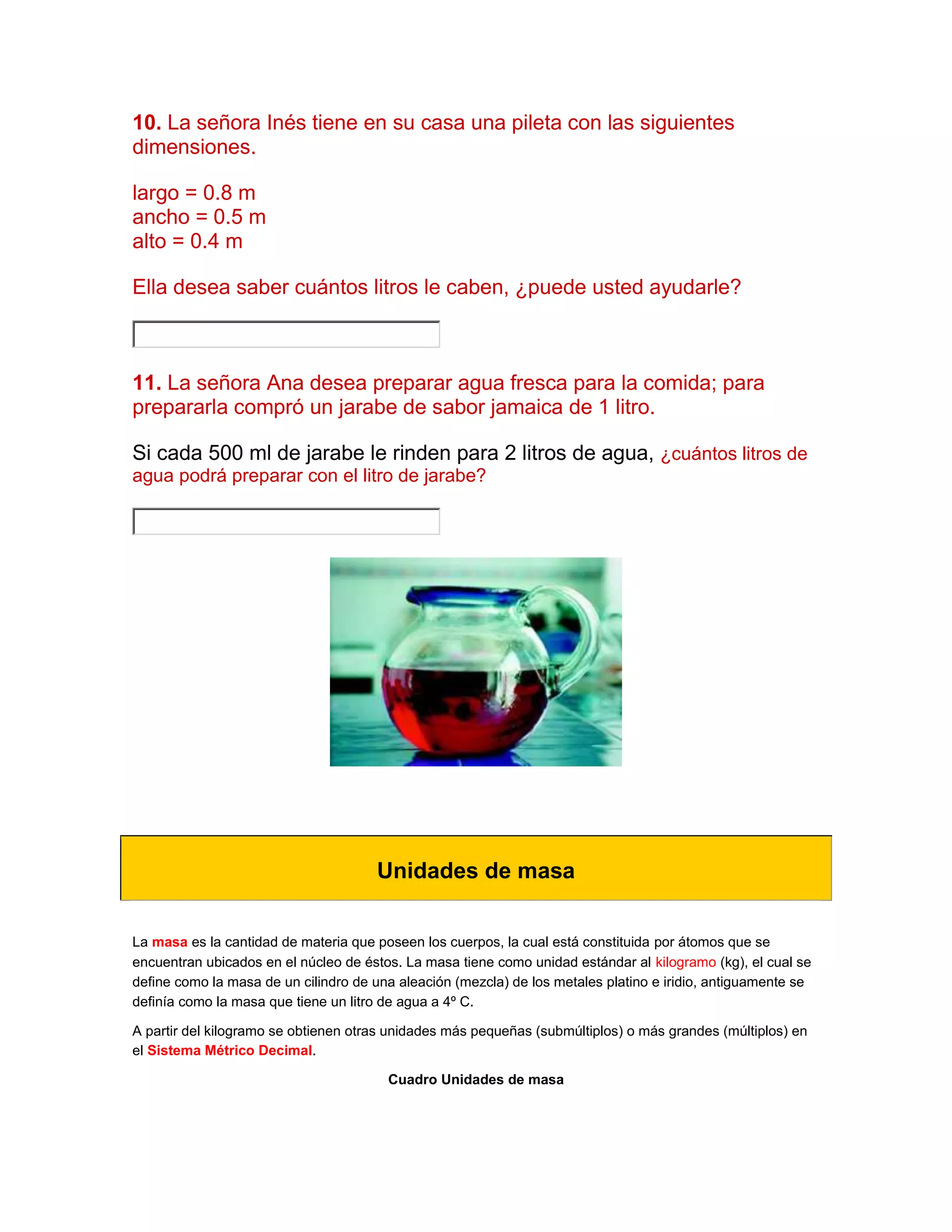 Tabla y ejemplos de volumen | DOCX