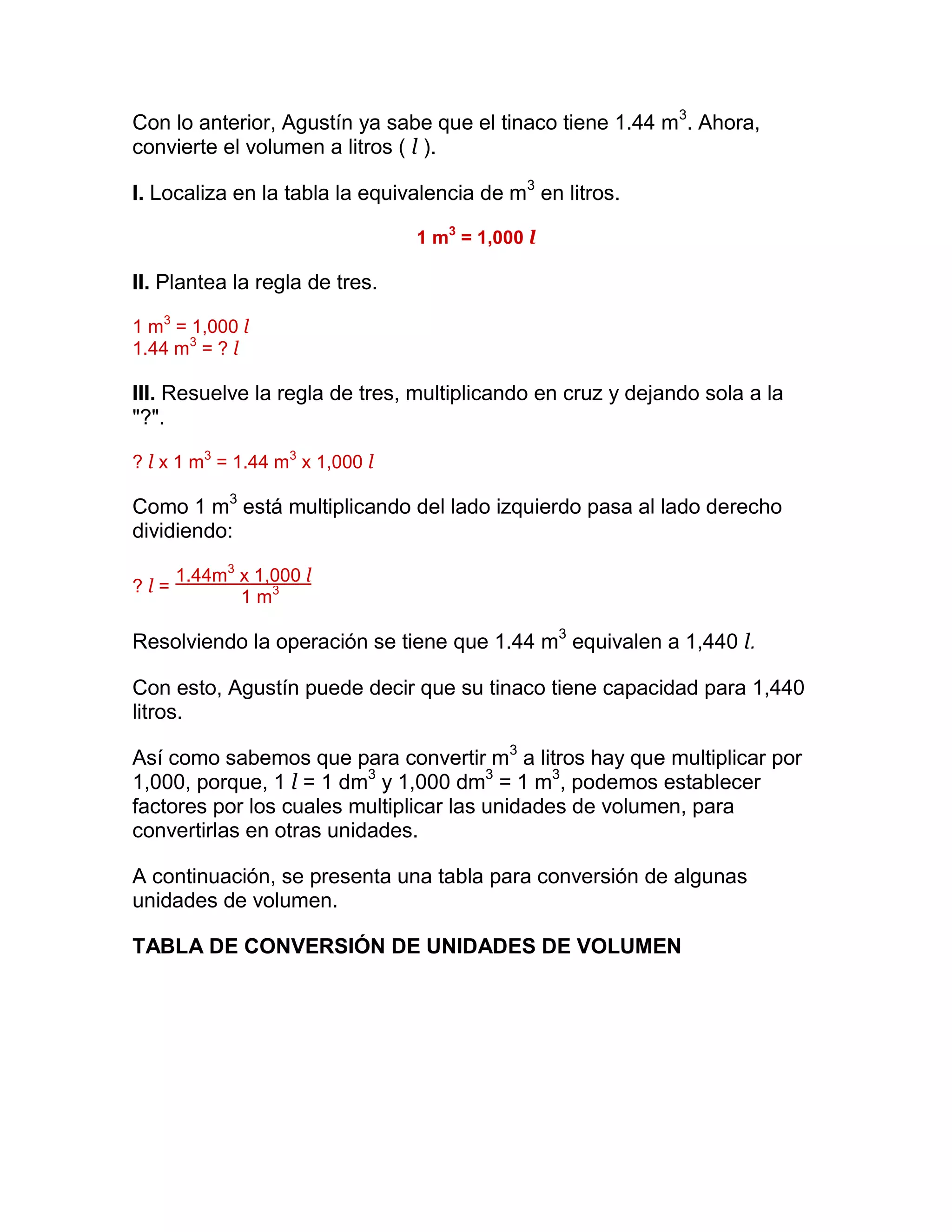 Tabla y ejemplos de volumen | DOCX