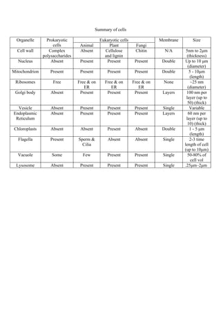 Summary Worksheet | DOC