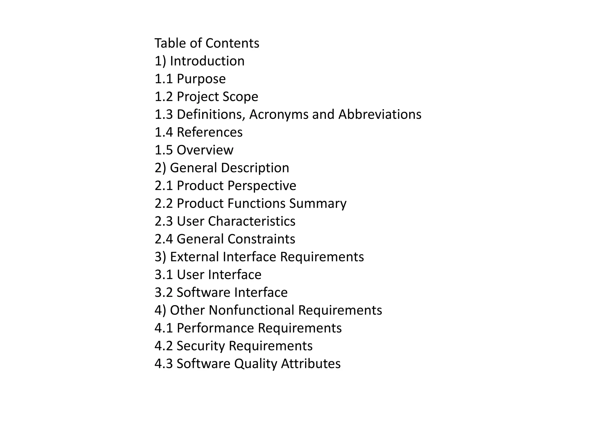 table of context we use the software engineering manual of the software ...