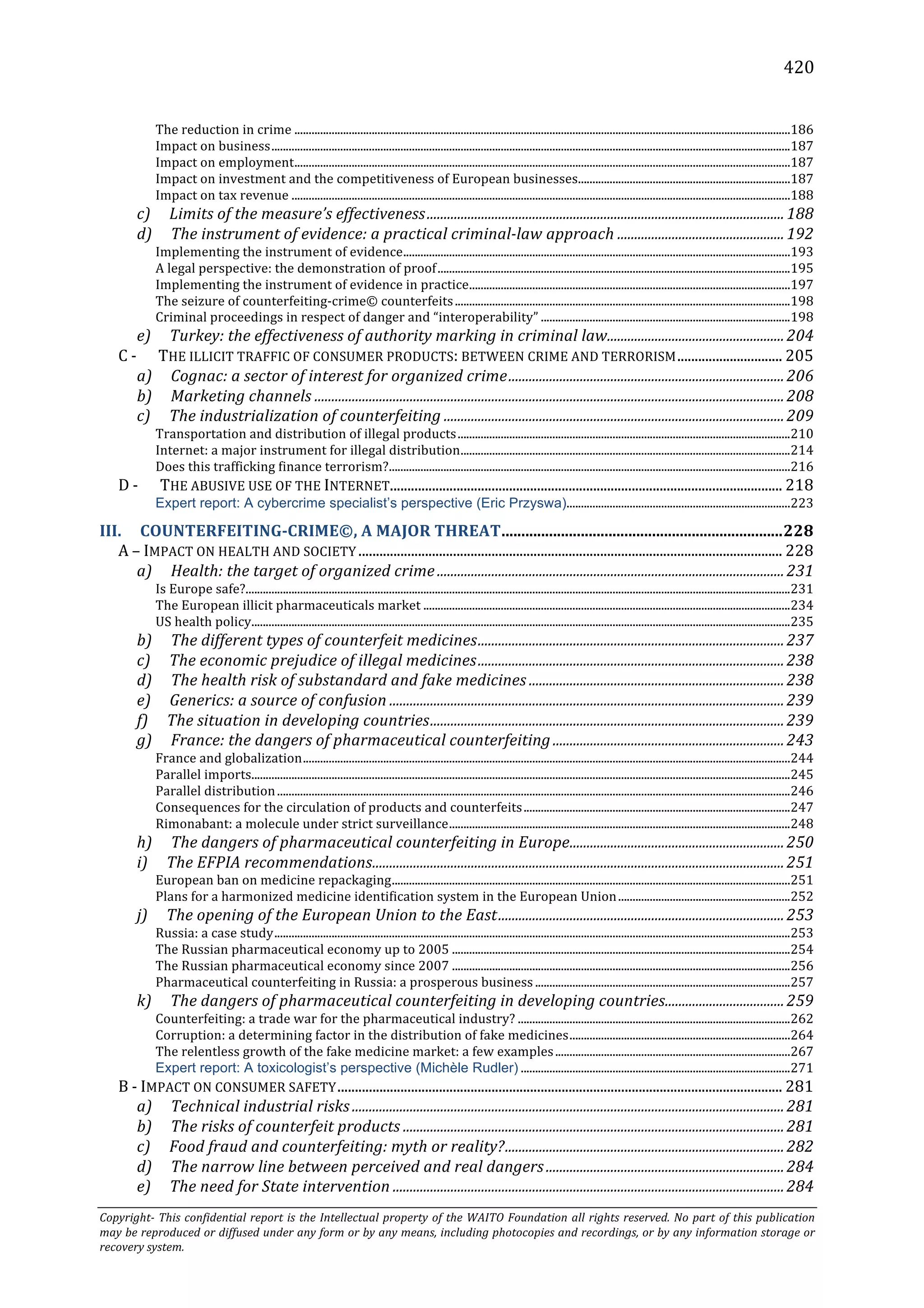 Report Content – Counterfeiting - a Criminal Activity | PDF