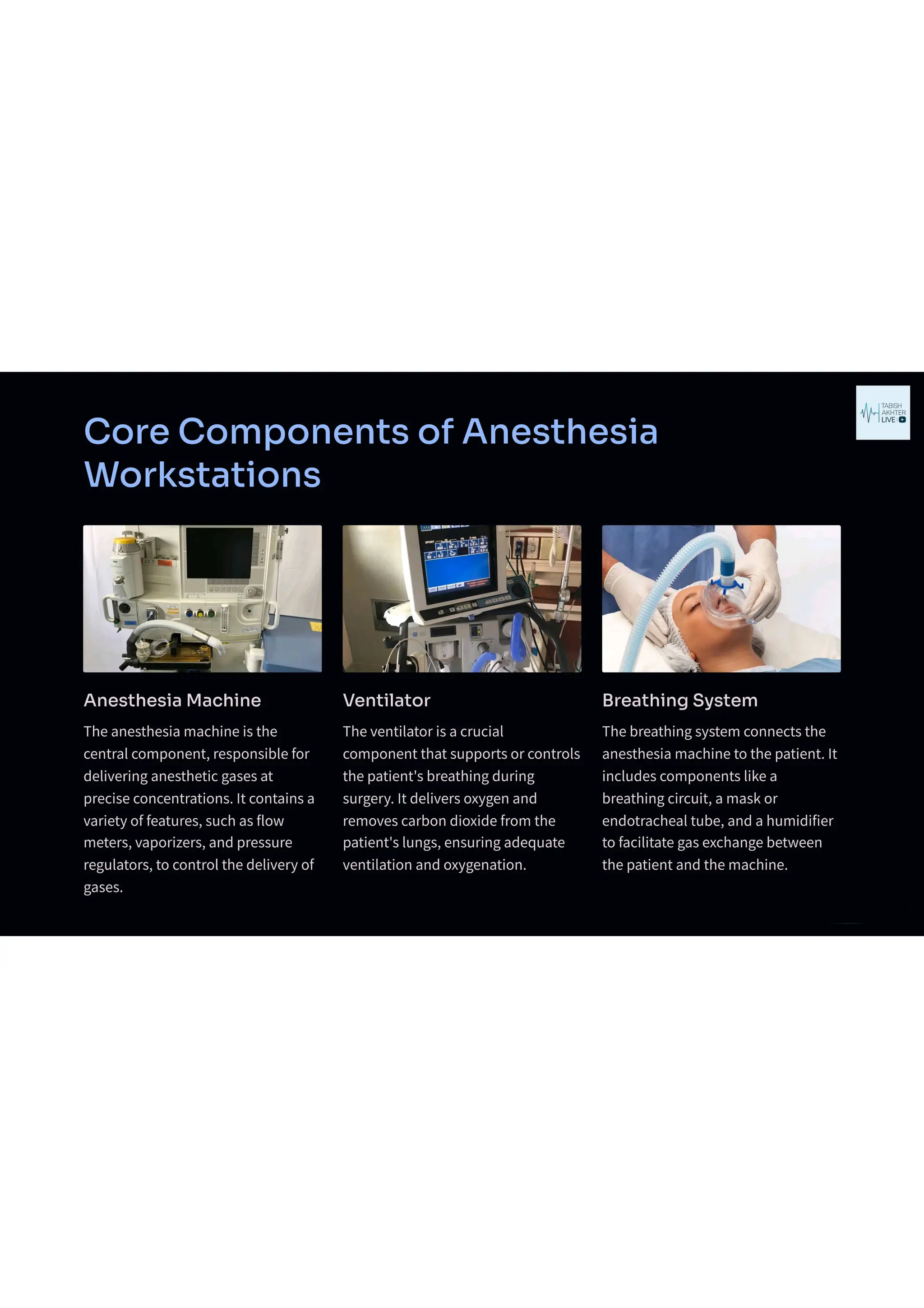 Understanding Anesthesia Machines: Principles and Components Explained ...