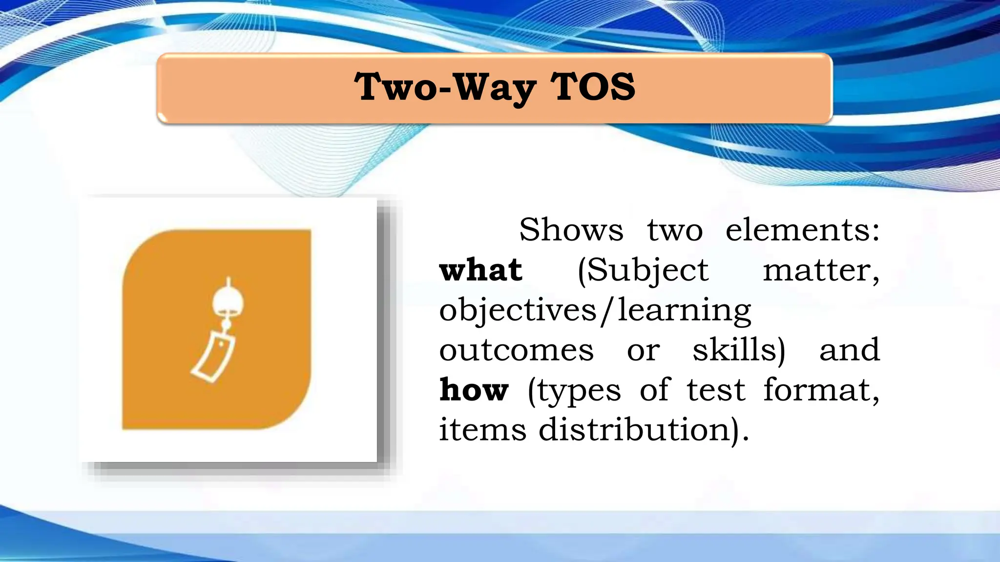 Table of Specification - Professional Education | PPTX