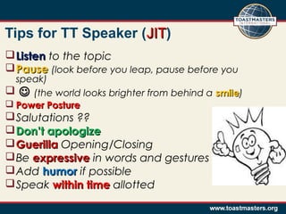 Table Topics Contest Preparation | PPT