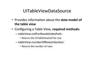 iOS: Table Views | PPT