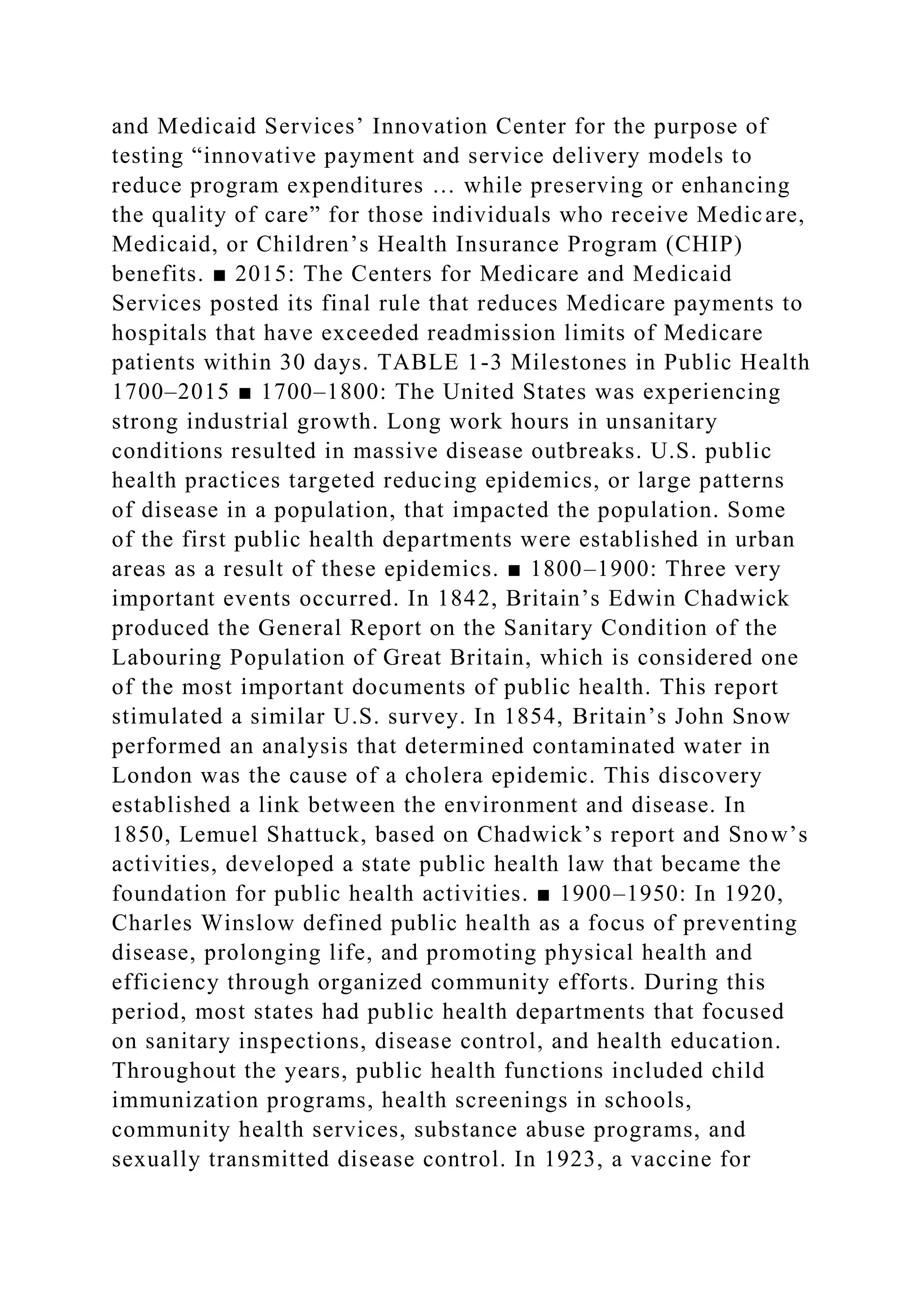 TABLE 1-1 Milestones of Medicine and Medical Education 1700–2015 .docx
