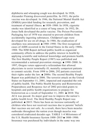 TABLE 1-1 Milestones of Medicine and Medical Education 1700–2015 .docx