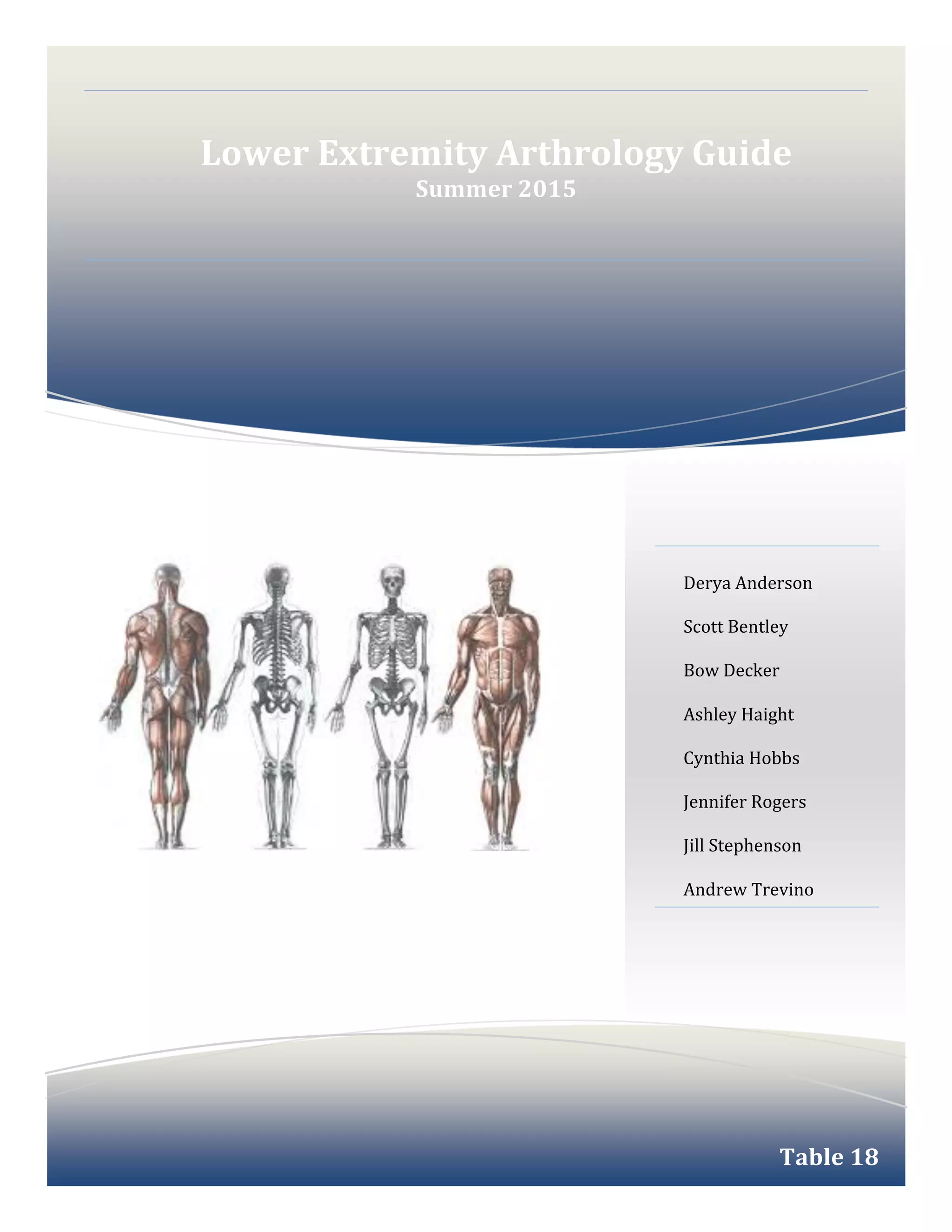 Lower Extremity Arthrology Guide | PDF