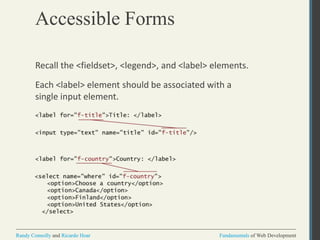Tables and forms accessibility and microformats | PPTX