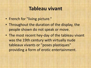 Tableau Vivant In The Classroom