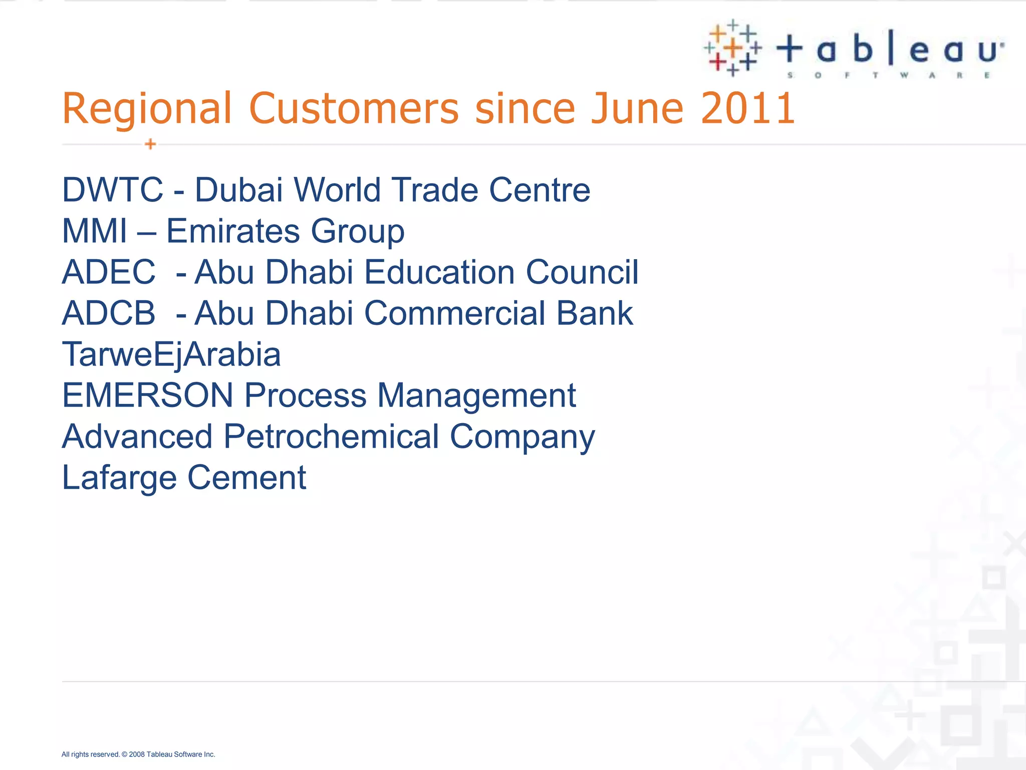 Tableau Software - Business Analytics and Data Visualization | PPTX