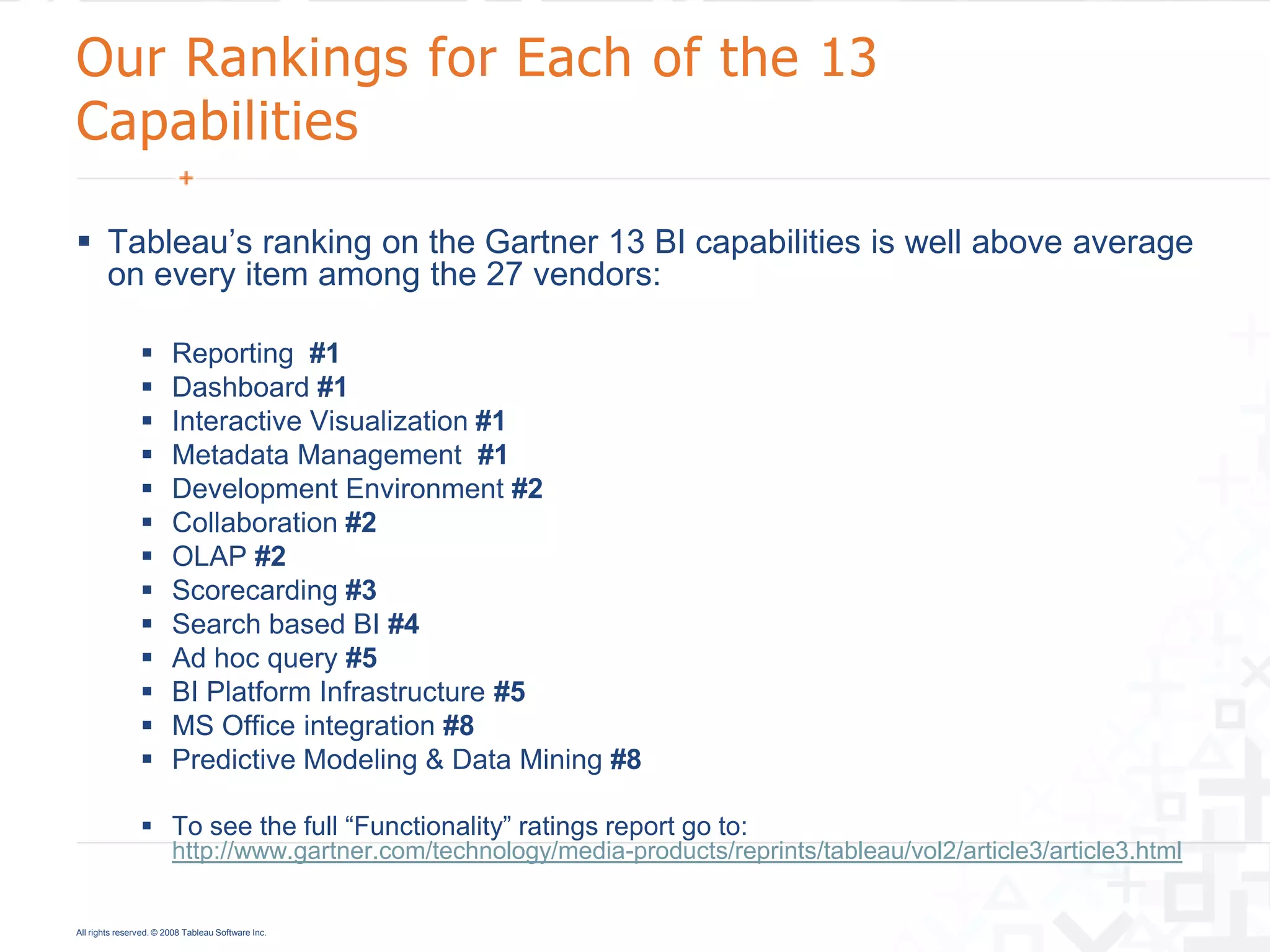 Tableau Software - Business Analytics and Data Visualization | PPTX