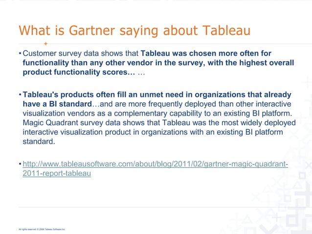 Tableau Software - Business Analytics and Data Visualization | PPT