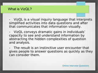 Tableau interview questions-ppt | PPT | Databases | Computer Software ...