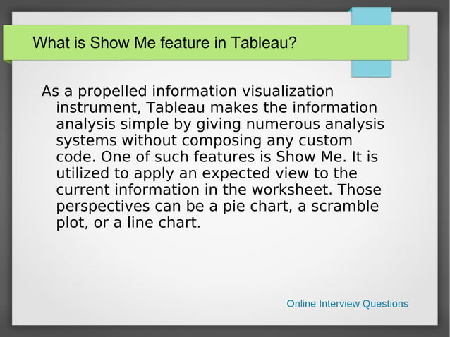 Tableau interview questions-ppt | PPT | Databases | Computer Software ...