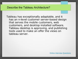 Tableau interview questions-ppt | PPT | Databases | Computer Software ...