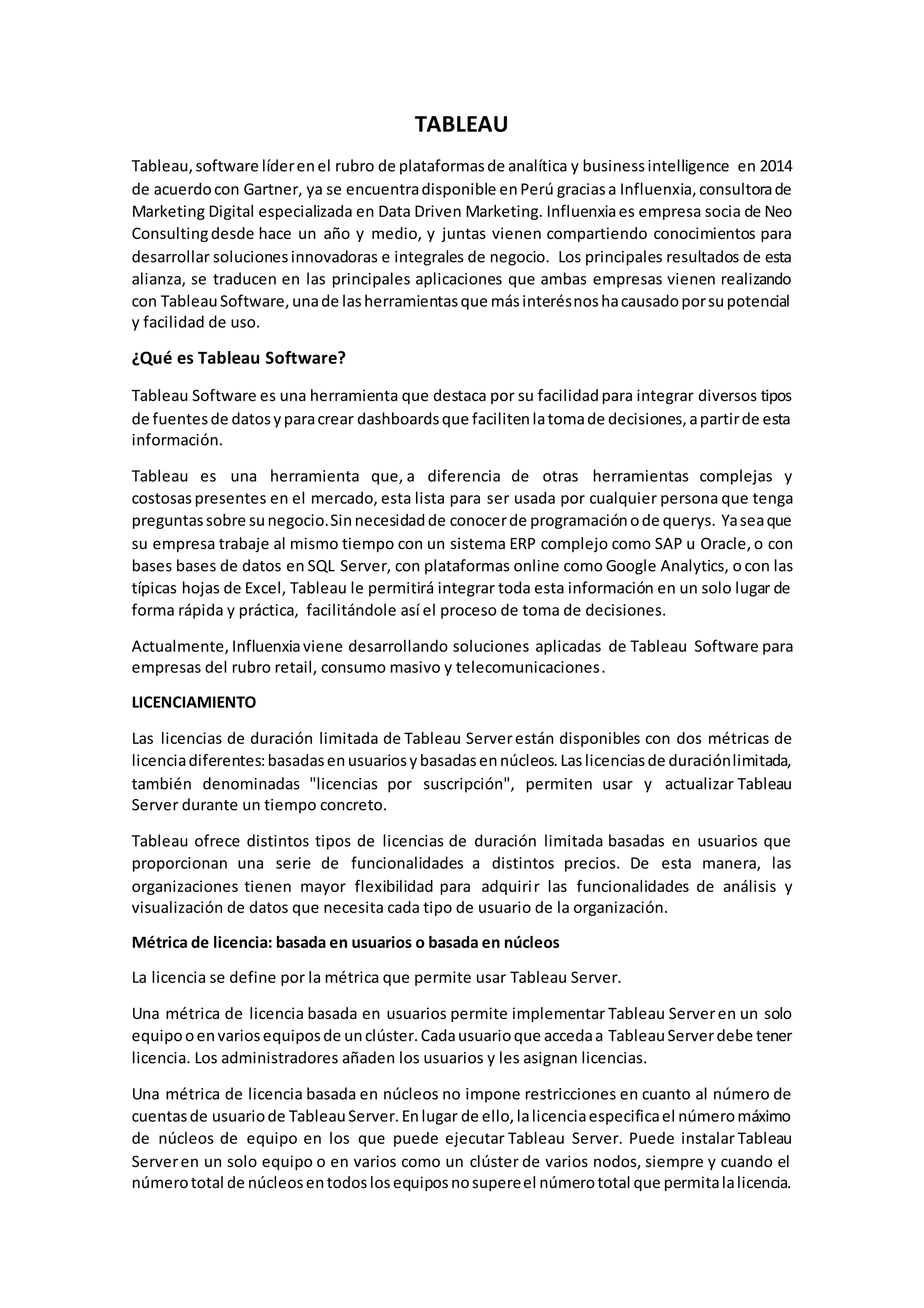 Tableau | PDF