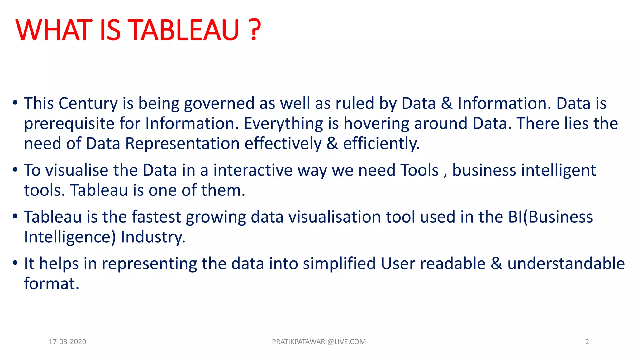 Tableau | PPT