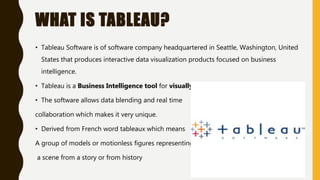 Tableau | PPTX | Cloud Computing | Internet