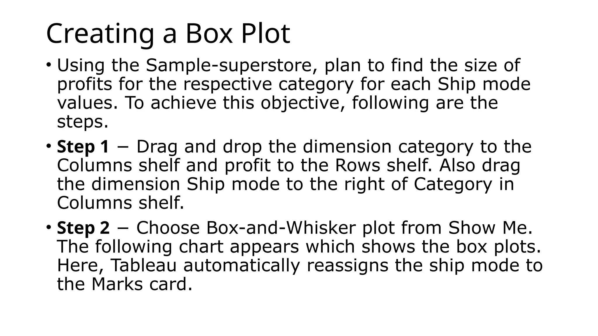 Tableau Box Plot For Data Visualisation Ppt