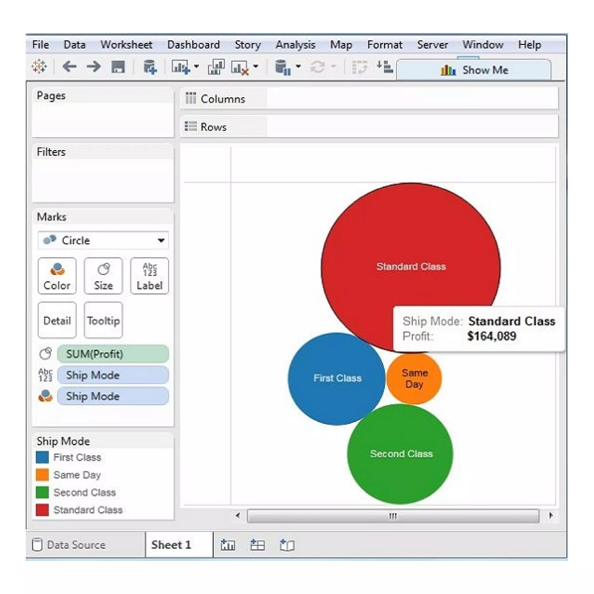 Tableau - bubble chart | PDF