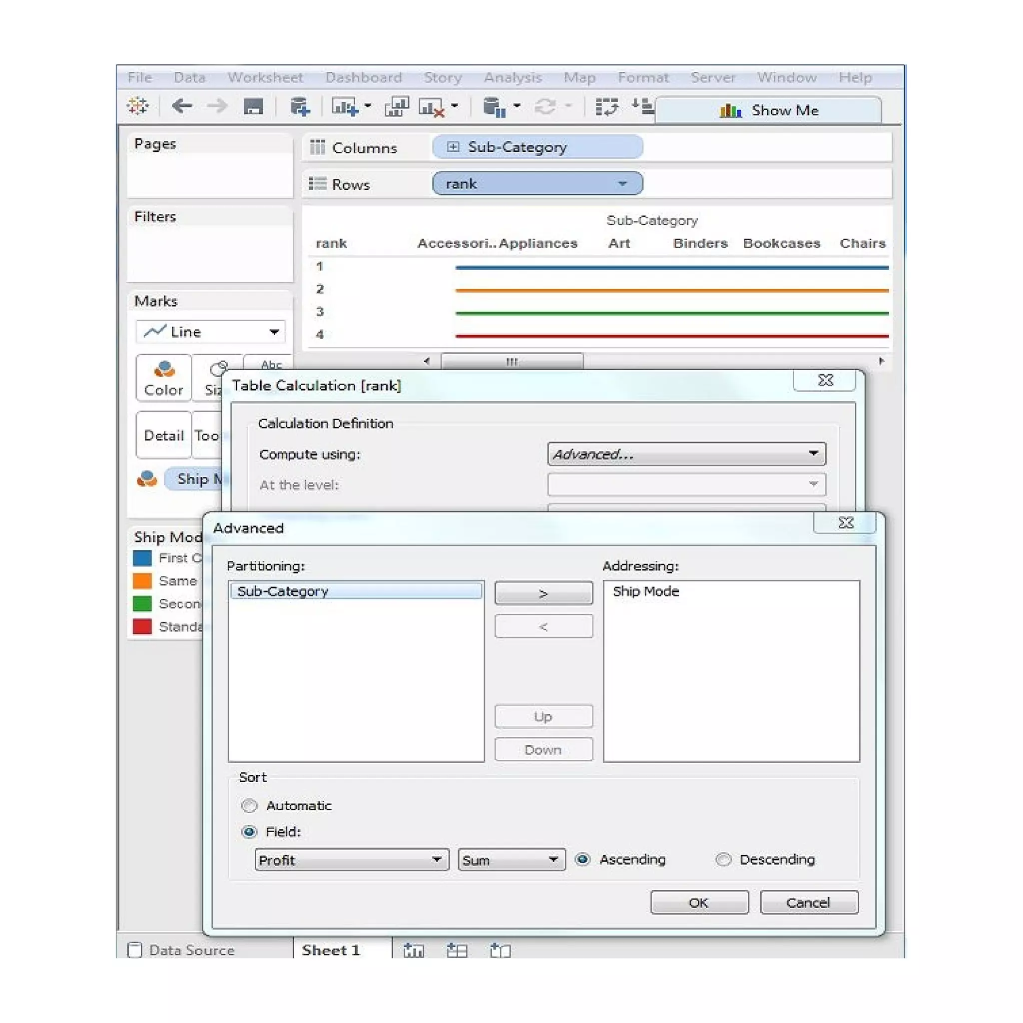 Tableau - bump chart | PDF