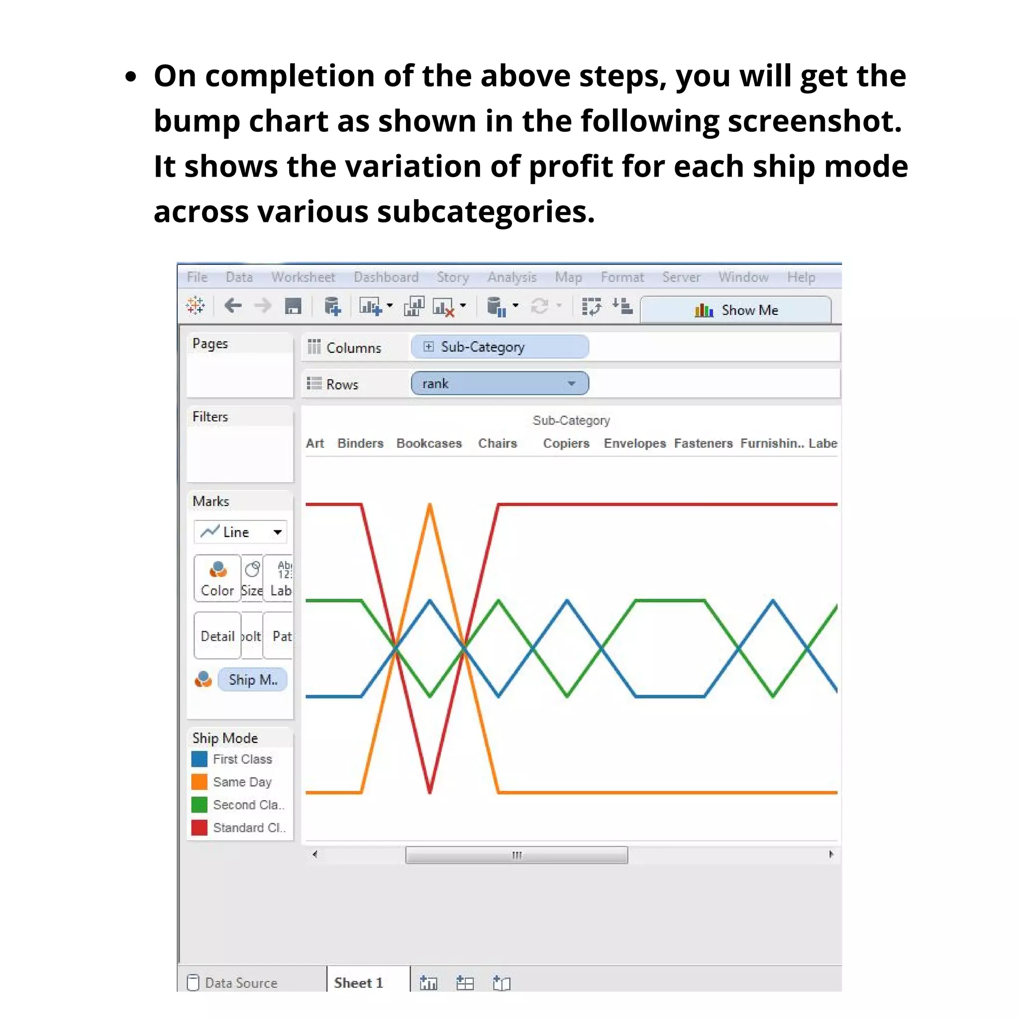 Tableau - bump chart | PDF