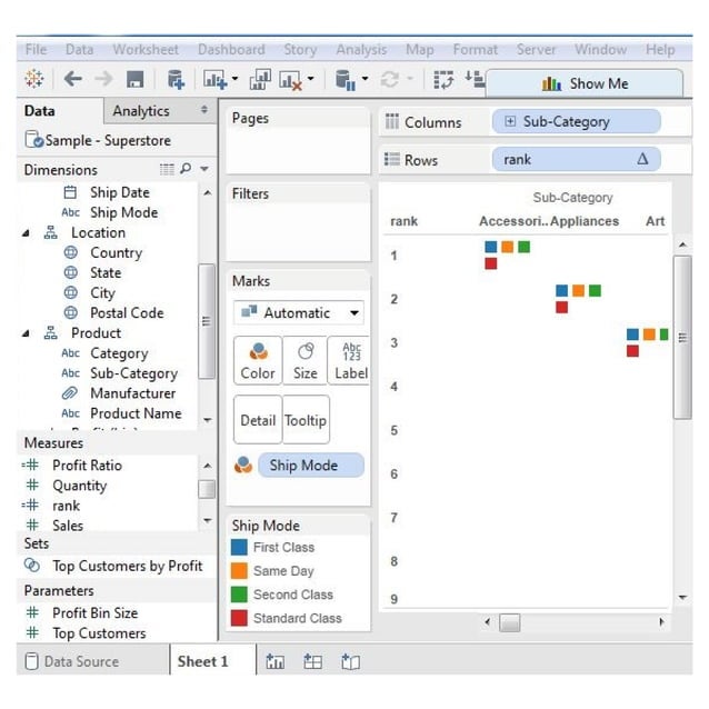 Tableau - bump chart | PDF