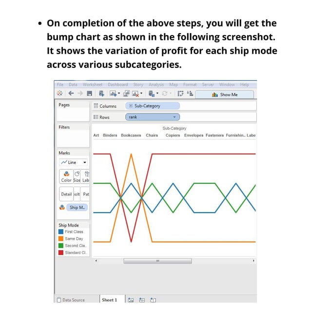 Tableau - bump chart | PDF