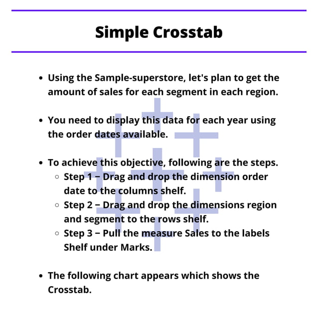 Tableau - crosstab | PDF | Technology & Computing